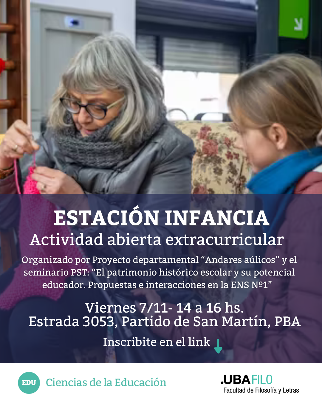 Actividad abierta extracurricular "Estación Infancia" - Mailinggeneraledudep - difusion.filo.uba.ar